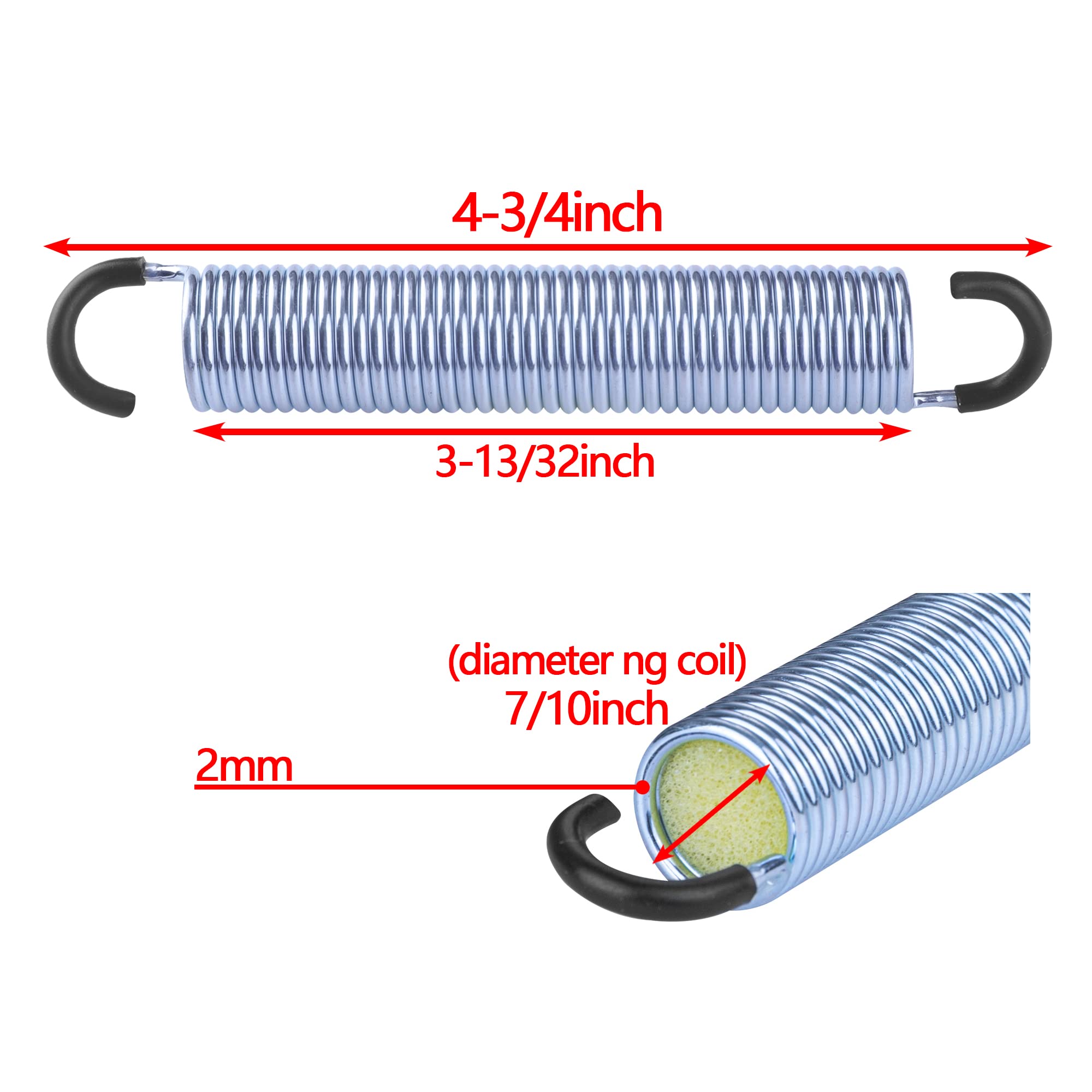 GUPO 4-3/4 inch (2Pcs Recliner Sofa Chair Replacement Springs Mechanism Tension Spring