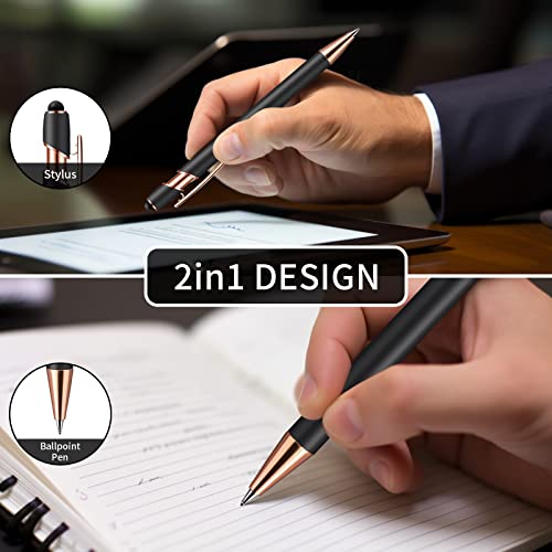 Vebermo Personalized Pens with Stylus - Custom Engraved Metal Ballpoint Pen for Executives, Teachers, and Students. Ideal Gift for Graduations, Promotions, and Events
