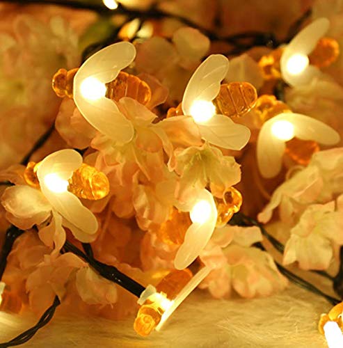 FGRBZHY Little bee Solar Light String Outdoor Decoration LED Lights Home Garden Christmas Lights 20 Bees A