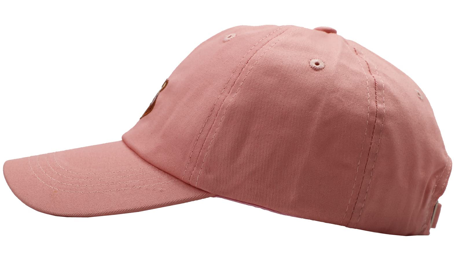 FGSS Mens Bear Print Adjustable Cotton Strapback Dad Hat Baseball Cap Pink
