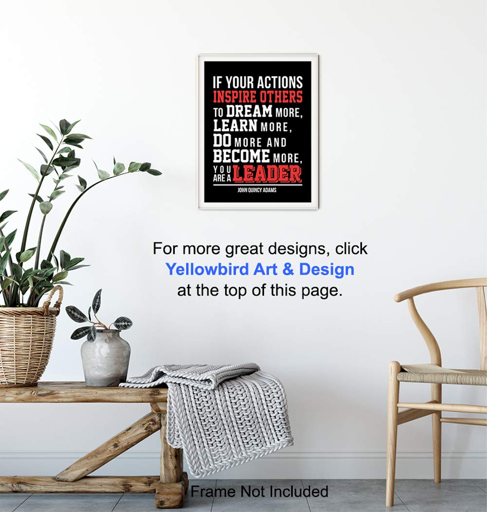 Leadership Office Wall Art Decor- Unique Motivational Gift for Boss, Manager, Team Leader, Coach, Teacher - UNFRAMED Photo 8X10 - Inspirational Quote Poster Print