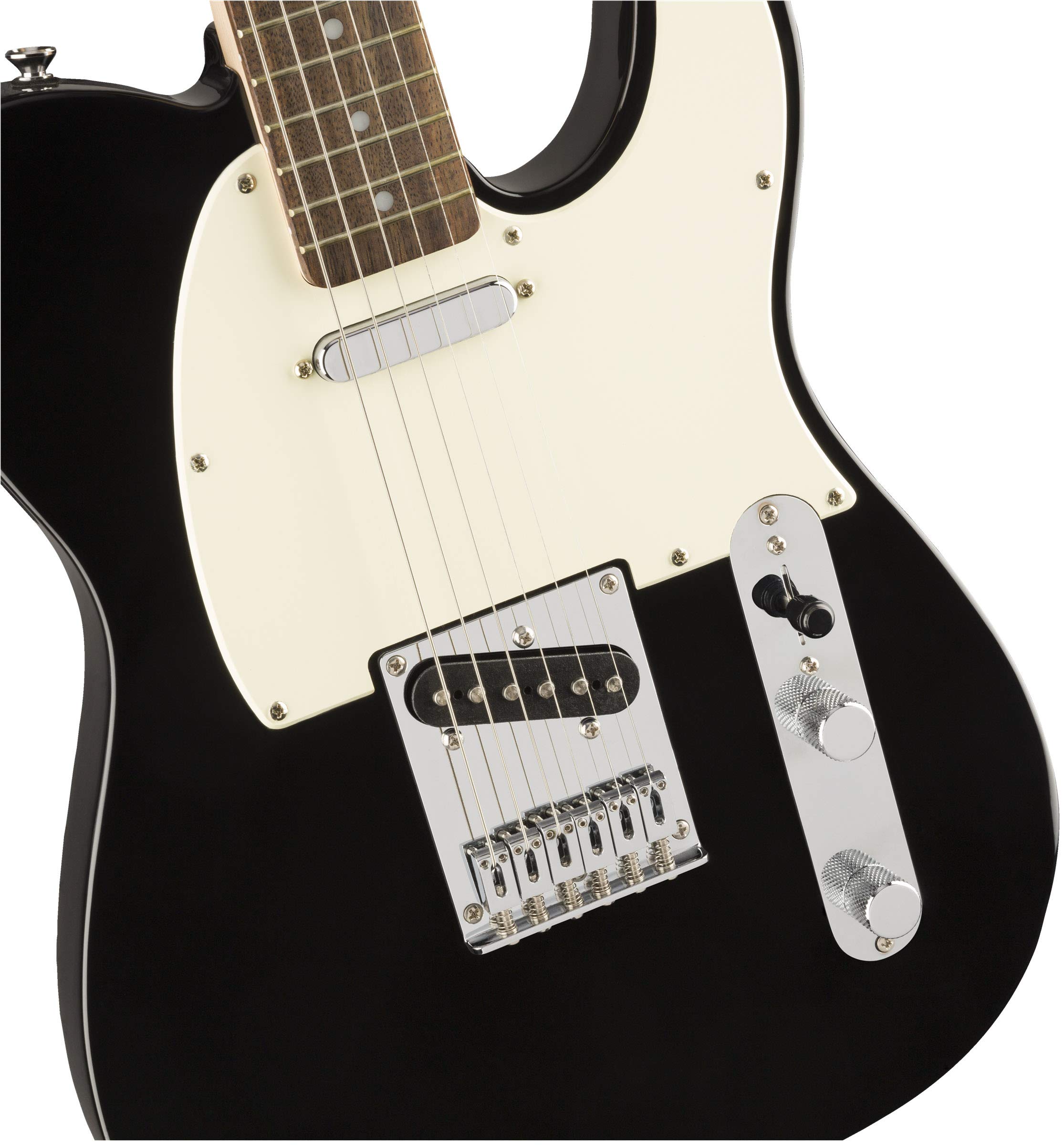 Fender Squier Bullet Telecaster, Laurel - Black Bundle with Gig Bag, Tuner, Strap, Picks, Fender Play Online Lessons, and Austin Bazaar Instructional DVD