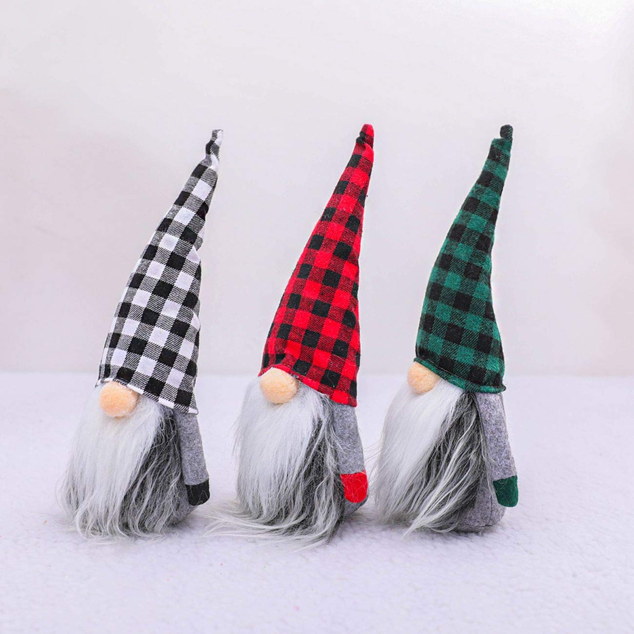 FFPTBNYX Gnomes Christmas Decorations 3PC Handmade Santa Scandinavian Tomte Plush Gnom, Home Tabletop Ornaments Christmas Gnome Decor for Adults.
