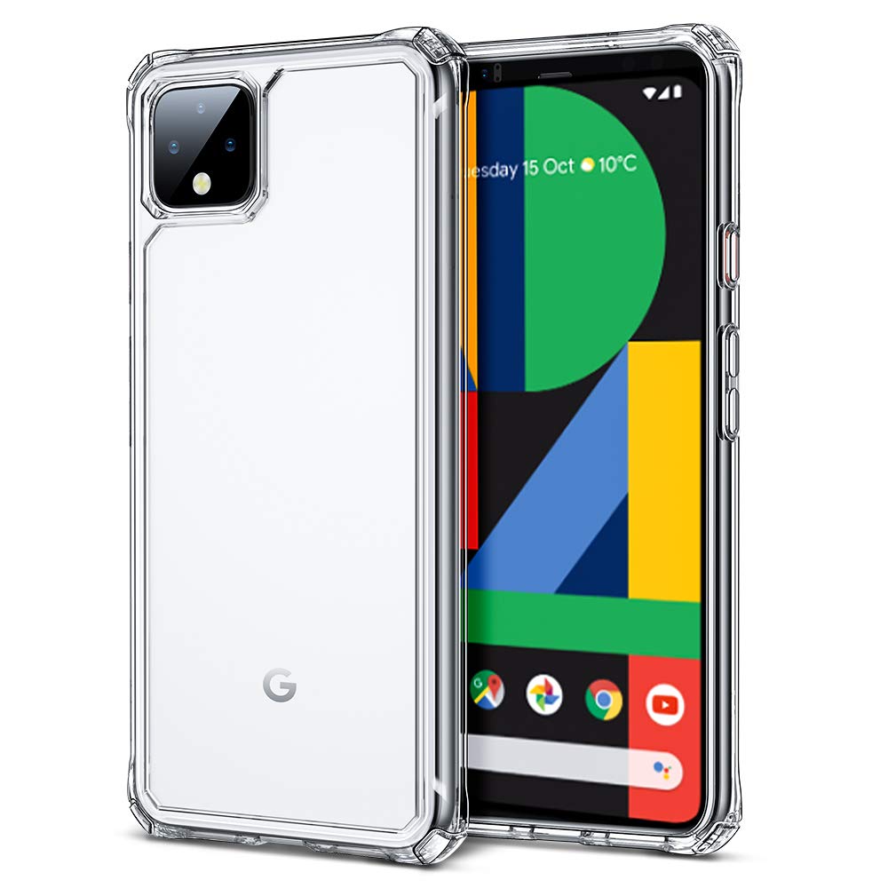 ESR Air Armor Clear Case for Pixel 4 Case, [Shock-Absorbing] [Scratch-Resistant] [Military Grade Protection] Hard PC + Flexible TPU Frame, for The The Google Pixel 4 (2019 Release), Clear