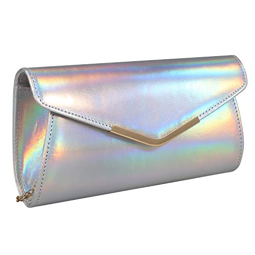 expouch Evening Bag Envelope Clutch Handbag with Shoulder Strap for Women Party Wedding Formal Bridal Cocktail