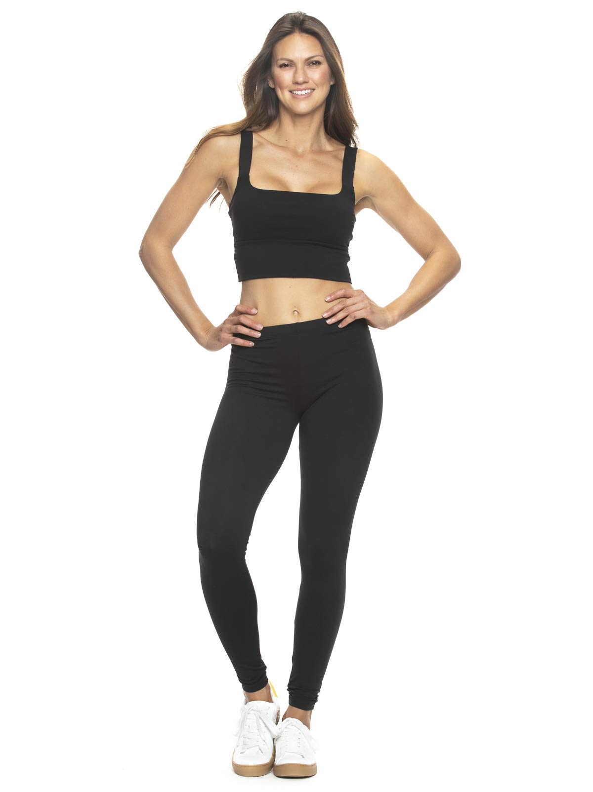 Felina Velvety Super Soft Lightweight Style 2801 Leggings 2-Pack - for Women - Yoga Pants, Workout Clothes (Black, 3X)