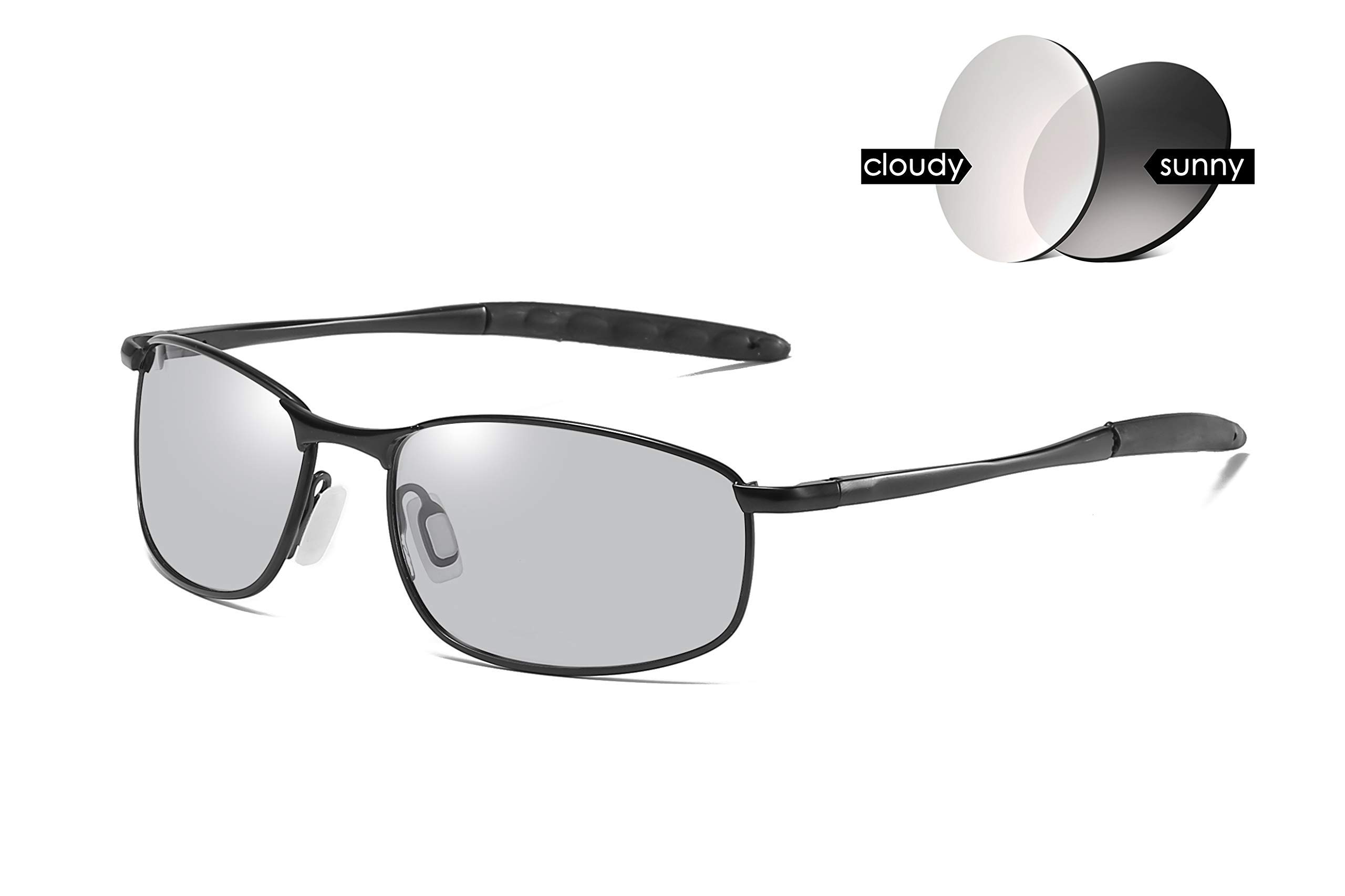 FEISEDY Classic Polarized Photochromic Sunglasses Driving Photosensitive Glasses B2444