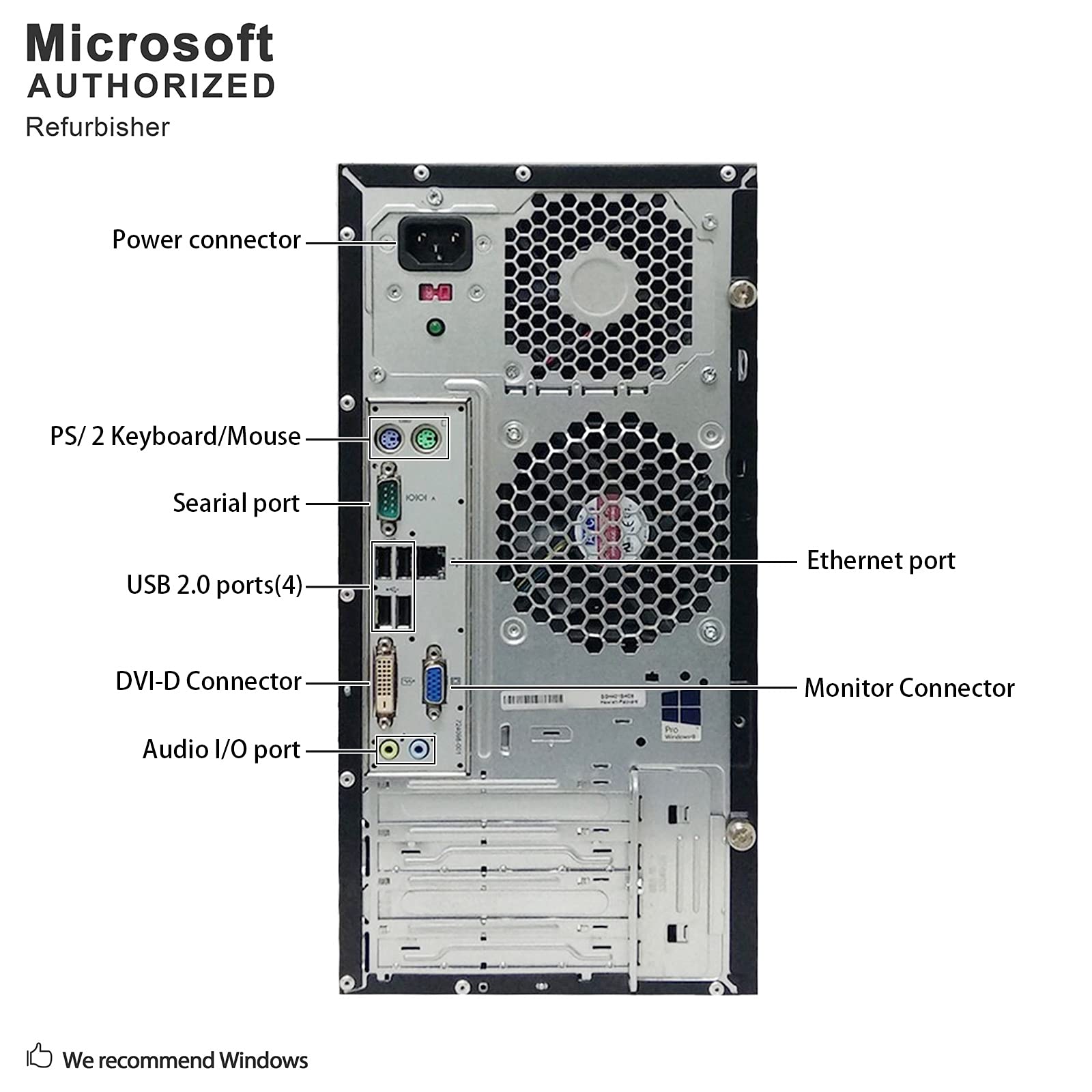 HP ProDesk 400 G1 Tower Computer PC, Intel Quad Core i5-4570 up to 3.6GHz, 16G DDR3, 256G SSD, DVD, Windows 10 Pro 64 Bit-Multi-Language Supports English/Spanish/French (Renewed)