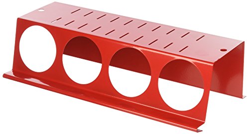 Wall Control Pegboard Spray Can Holder Bracket and Aerosol Can Organizer for Wall Control Pegboard and Slotted Tool Board – Red