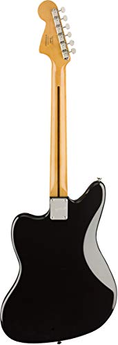 Fender Squier Classic Vibe '70s Jaguar - Black Bundle with Gig Bag, Instrument Cable, Tuner, Strap, Strings, Picks, and Austin Bazaar Instructional DVD