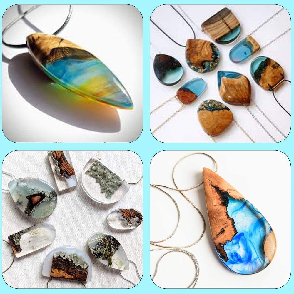 Epoxy-Resin-Kit for Jewelry, Art, Craft 8oz Including 4OZ Resin and 4OZ Hardener, 2 Part Crystal Clear Casting Resin with Bonus 1 Pair Dropper
