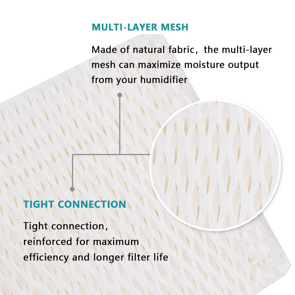 Horyliin 4 Pack Humidifier Wicking Filters Replacement Compatible for Honeywell HAC-504 and HAC-504AW,HCM-350,HCM-300T, HCM-600, HCM-710, HCM-315T