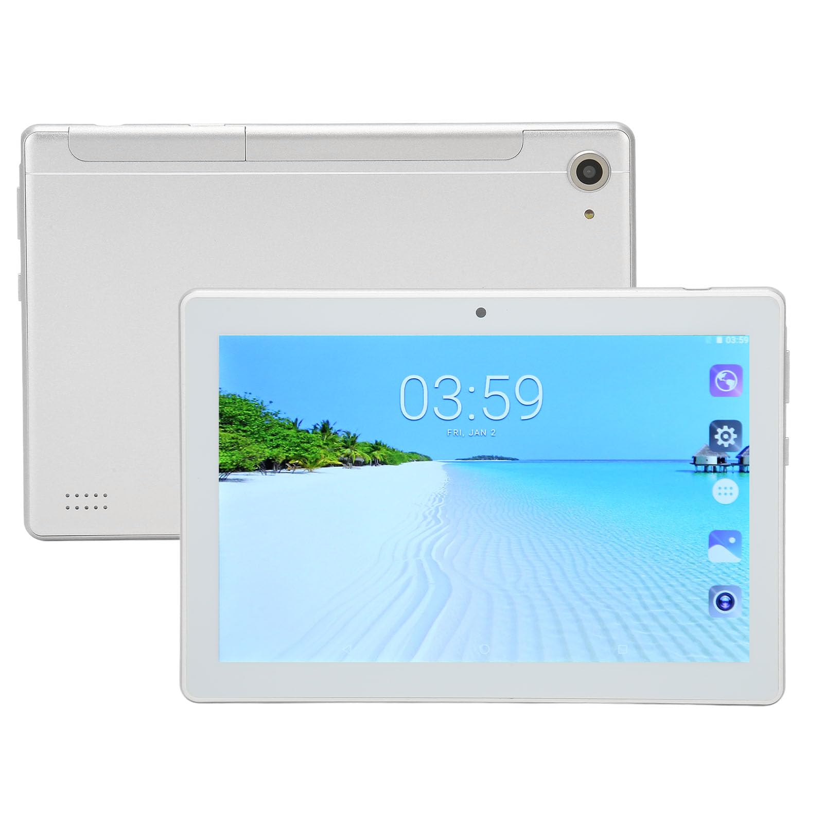 Gugxiom 8 Inch Tablet, 4G Calling Tablet, 6GB RAM 128GB ROM Office Tablet, 5MP+8MP Camera, Octa Core Processor, Dual Card Dual Standby, 6000mAh, 5G WiFi (Sliver)