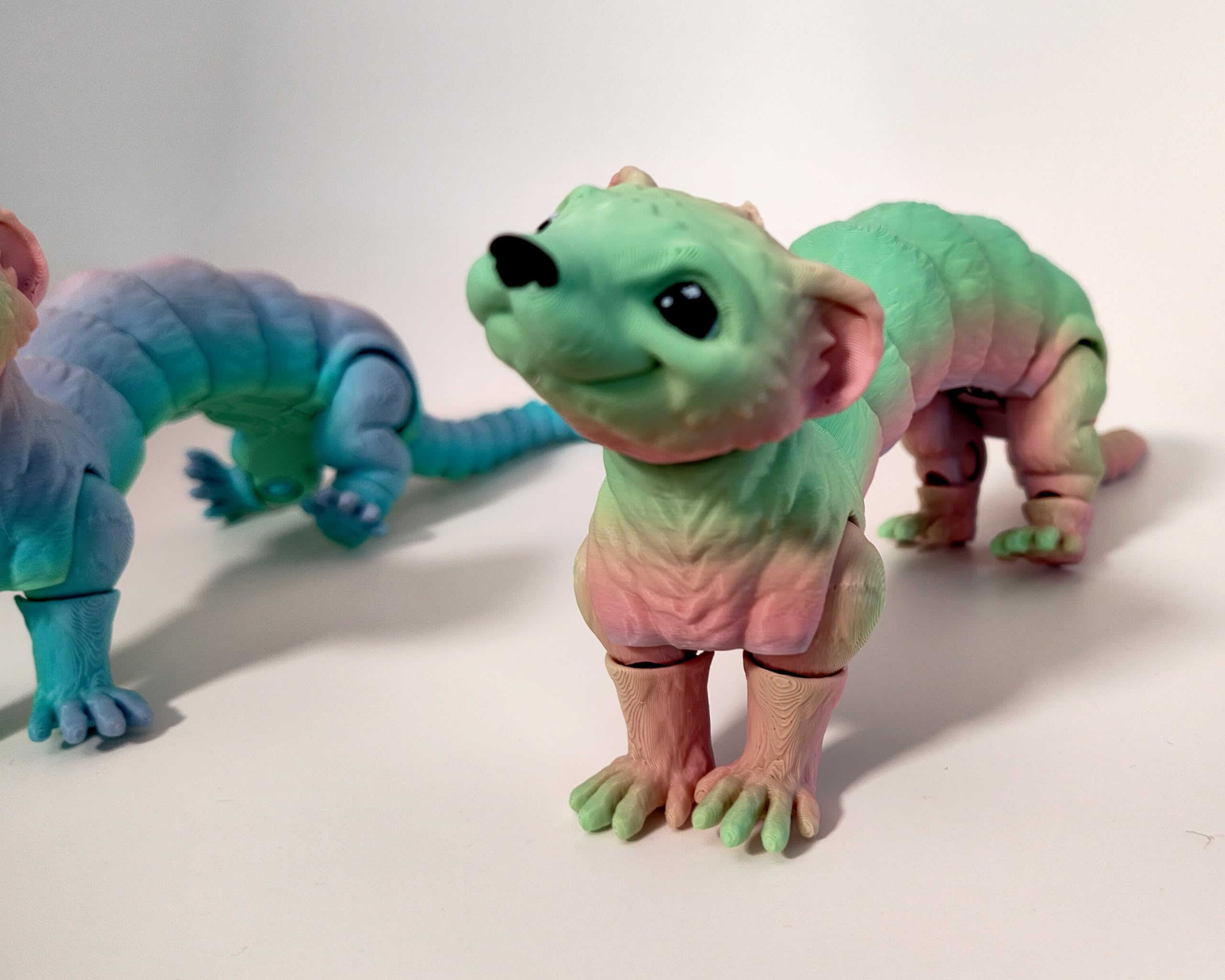 Ferret Fidget Adorable Sensory Toy Desktop Fidget, ADHD Fidget - 3D Printed for Adults and Teens (Small, Black)