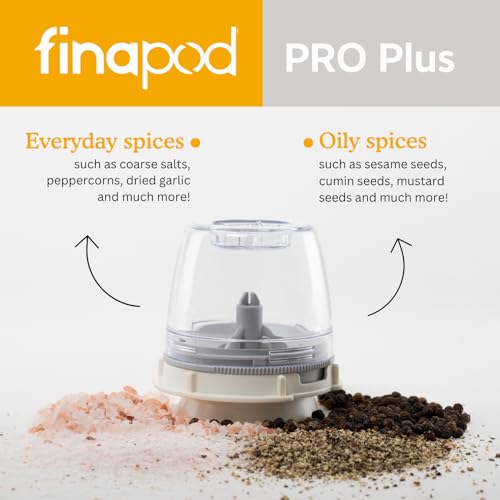 FinaMill Interchangeable Spice Pod - FinaPod PRO Plus Pepper Grinder for Everyday Use - Grinds More Than Just Salt & Pepper, Ideal for Cooking Spices and Oily Seeds like Sesame - 1 Pod