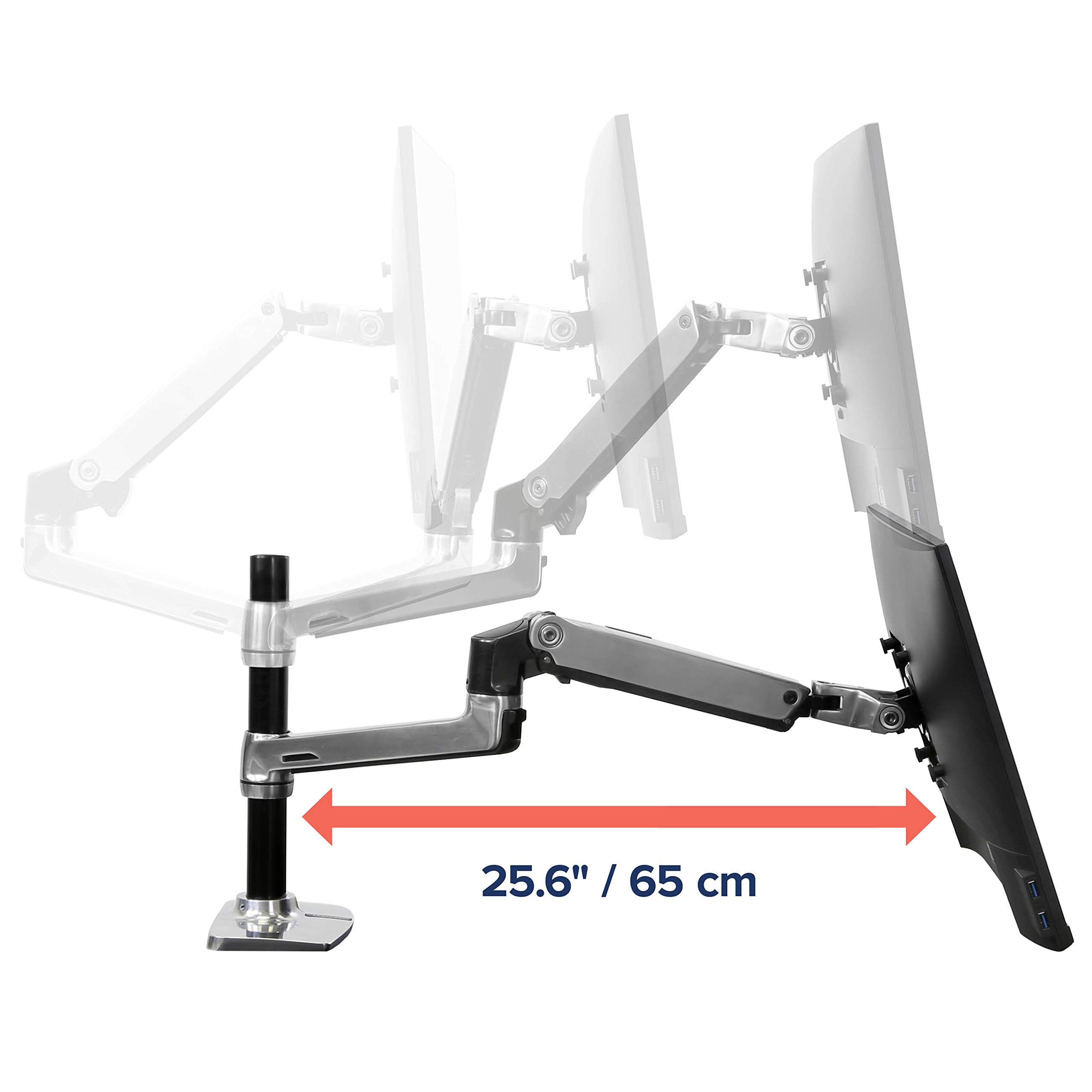 Ergotron β LX Vertical Stacking Dual Monitor Arm, VESA Desk Mount β for 2 Monitors Up to 24 Inches, 7 to 20 lbs Each β Polished Aluminum