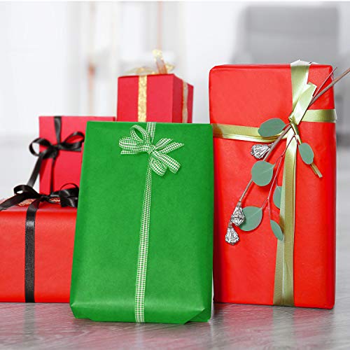 FEPITO 100 Sheets Christmas Tissue Paper Red and Green Gift Wrapping Paper for Xmas Wrapping Presents, DIY Crafts Supplies(14 x 20 Inch)