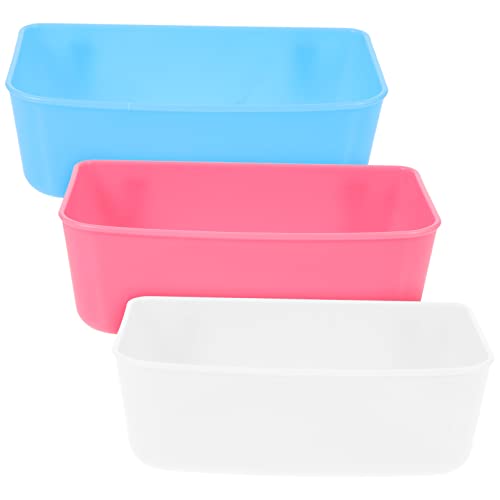 POPETPOP 3pcs Bird Feeding Dish Cups Parrot Food Feeder Bowl Water Feeding Plate Bird Cage Accessories for Parakeet African Greys Conure Cockatiels Lovebird Budgie Chinchi