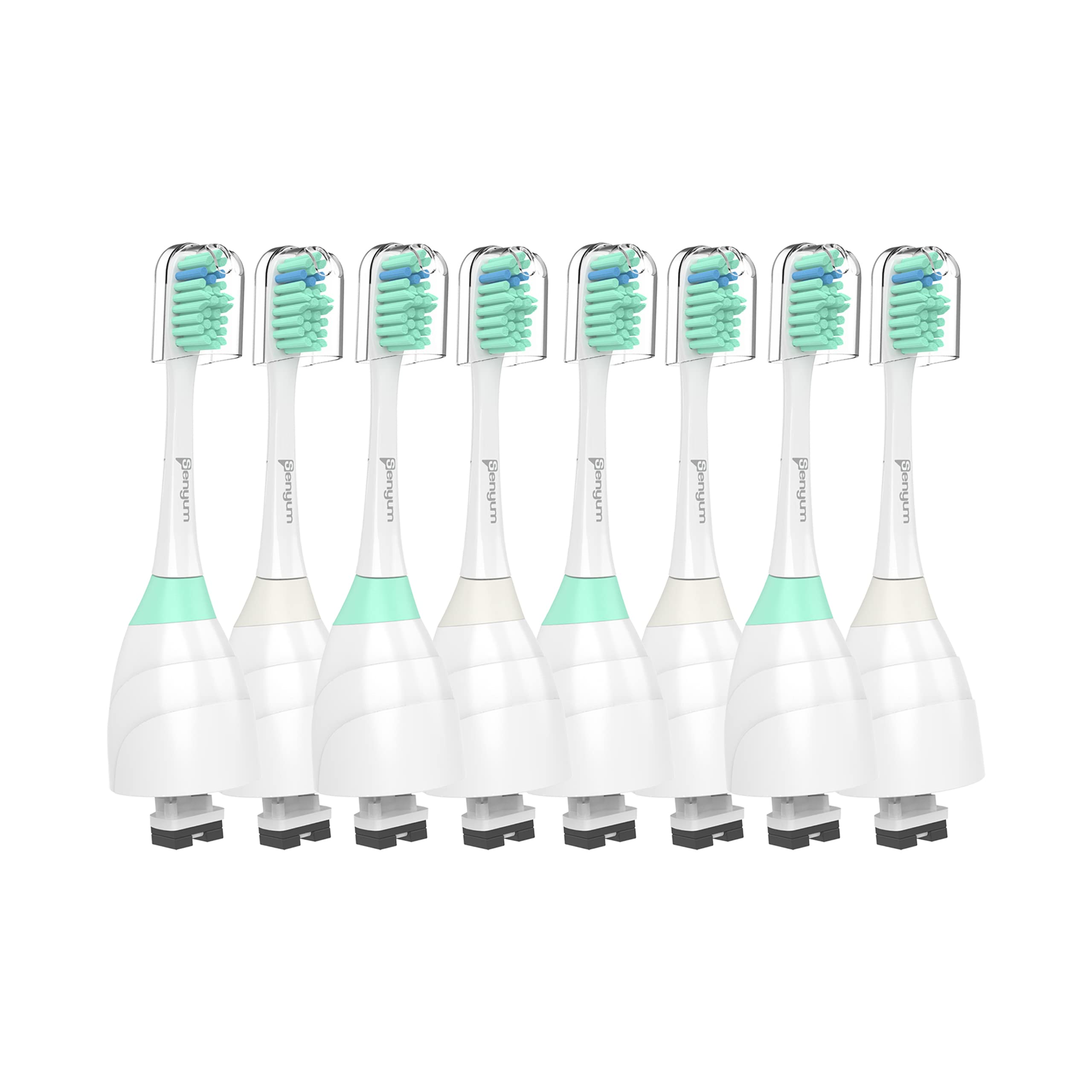 Senyum Replacement Toothbrush Heads Compatible with Philips Sonicare Electric Toothbrushes Screw-on, 8 Pack