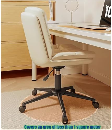 Ergonomic Office Chair, Desk Chairs with Wheels Leather Comfortable Computer Home Office Study Dresser Swivel Chair (Color : Black)