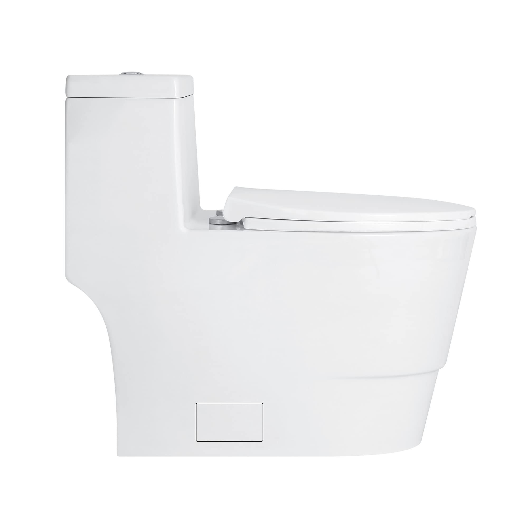 Fine Fixtures Dual-Flush Elongated One-Piece Toilet with High Efficiency Flush