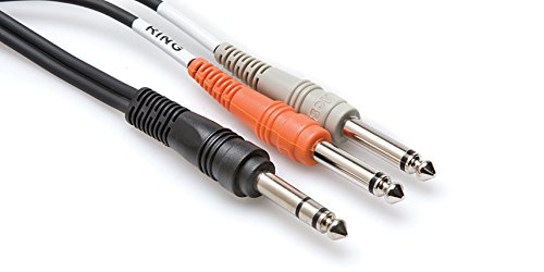 HOSA - STP-201 - Insert Cable - 1/4 in TRS to Dual 1/4 in TS - 1 m