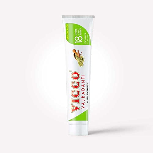 Vicco Vajradanti Herbal Toothpaste 18 Ayurvedic Herbs and Barks with Fennel Flavour - Pack of 3 (200g Each) - Specially Packed and Exported by Behal International
