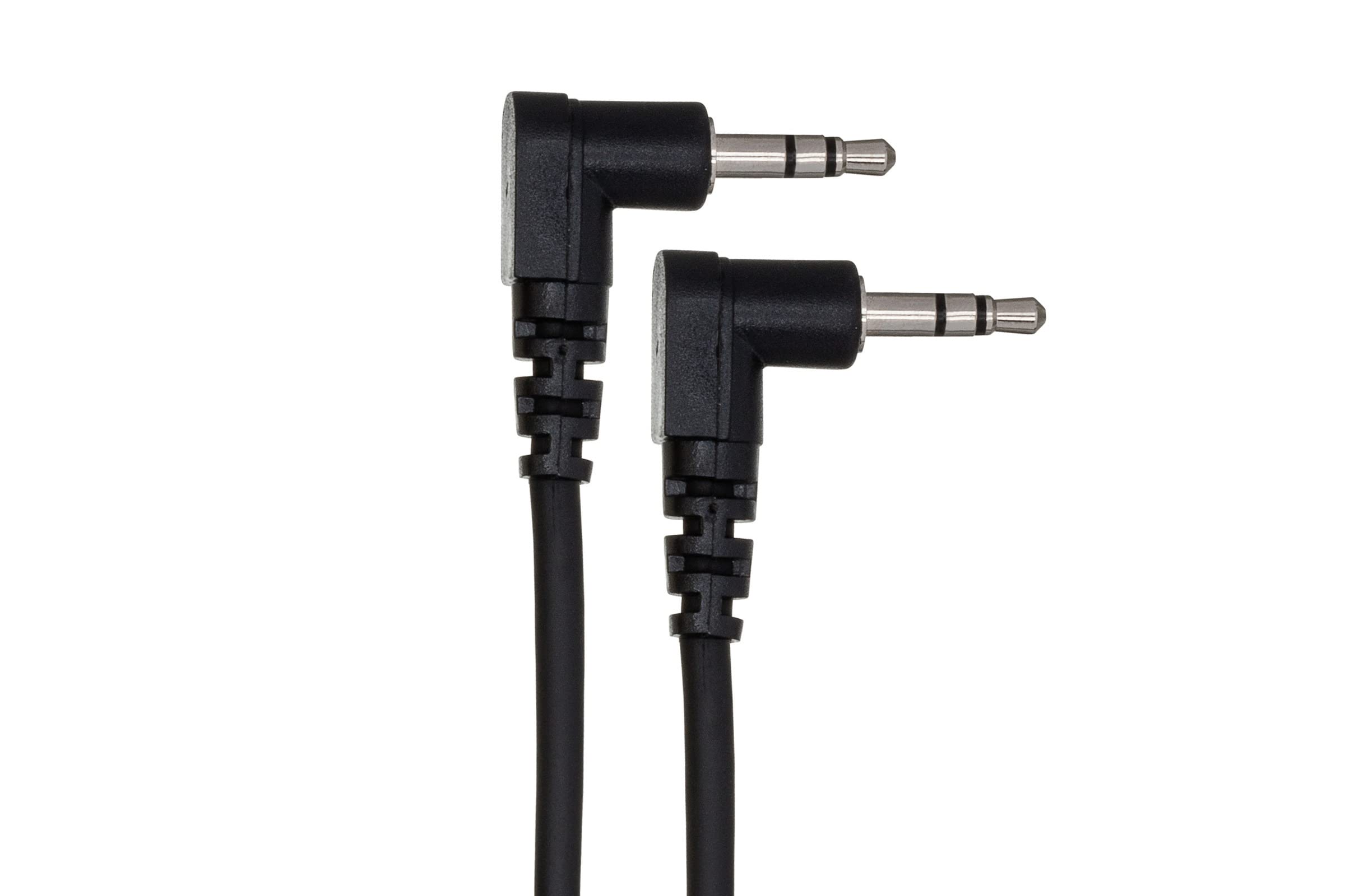 Hosa CMM-100.8RR Right Angled 3.5 mm TRS Stereo Interconnect Cable, 8 Inch