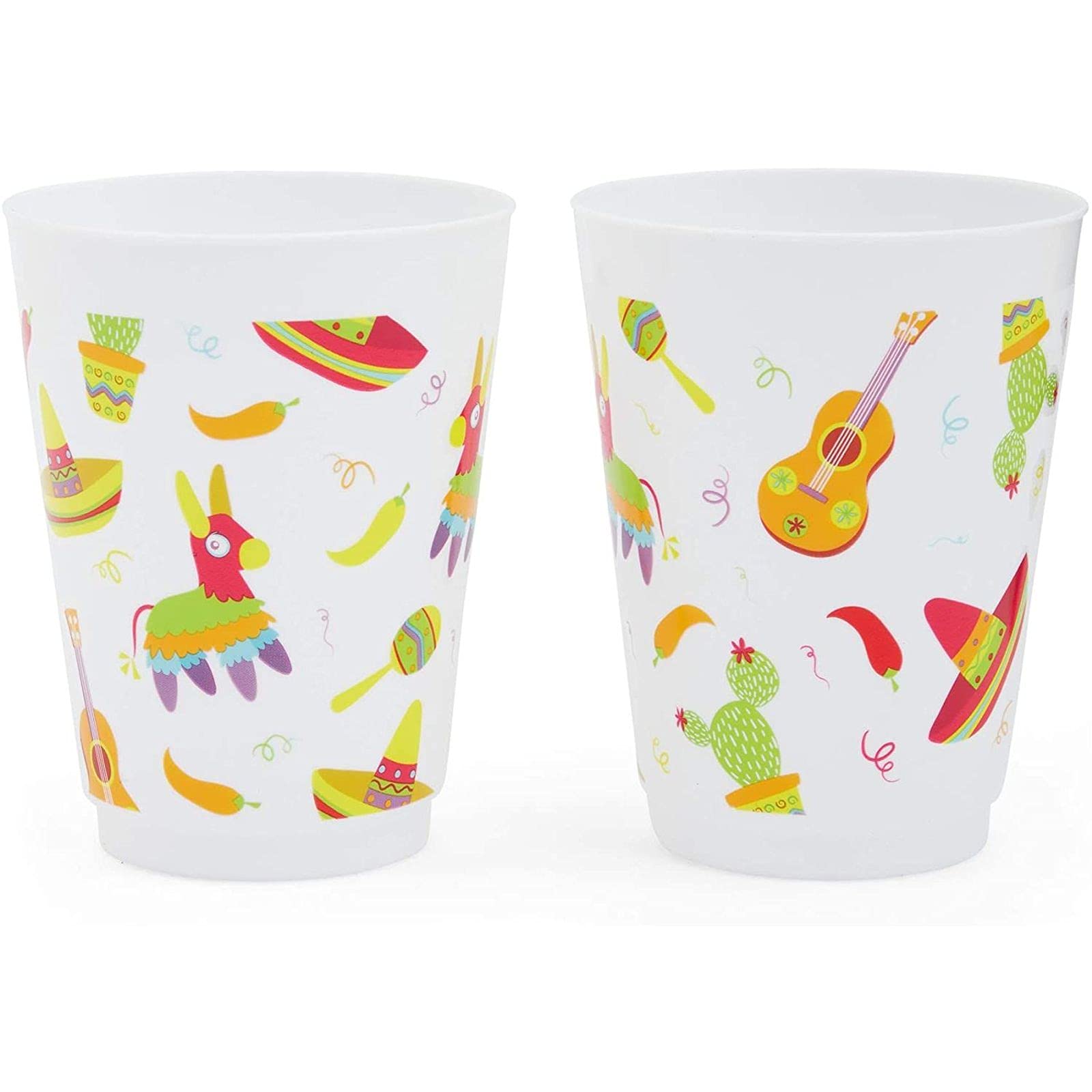 Fiesta Party Supplies, Reusable Plastic Cups (16 Pack)