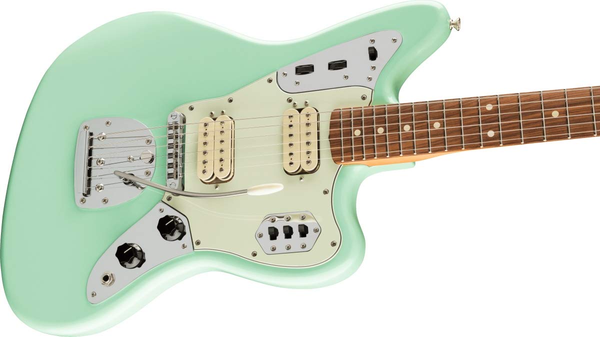 Fender Vintera 60s Modified Jaguar Electric Guitar, with 2-Year Warranty, Surf Green, Pau Ferro Fingerboard