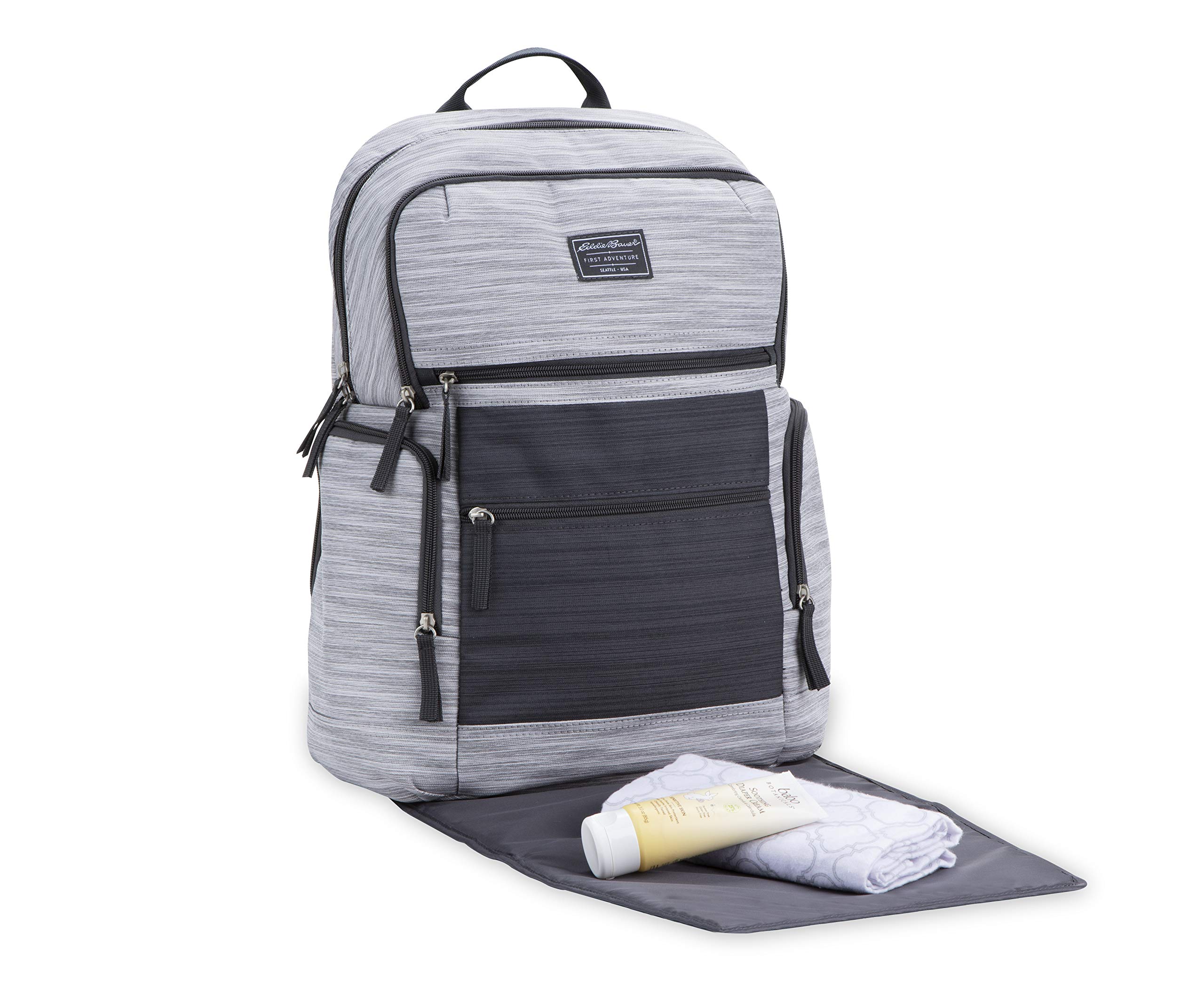 Eddie Bauer East Sound Diaper Backpack, Grey