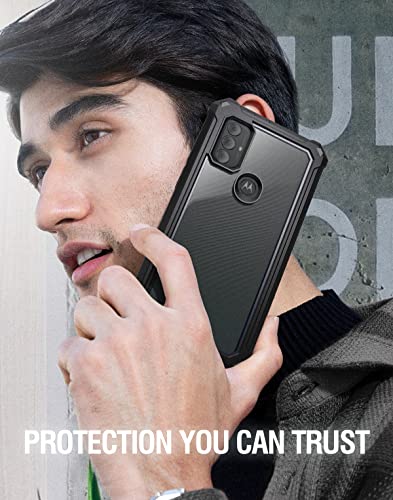 Poetic Guardian Case for Motorola Moto G Power 2022, [20FT Mil-Grade Drop Tested], Full-Body Hybrid Shockproof Bumper Cover with Built-in Screen Protector, Black/Clear