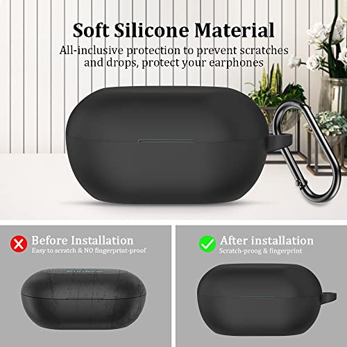 LEFXMOPHY Case Cover Replacement for Kurdene S8 Wireless Earbuds, Black Silicone Protective Skin Sleeve (Not for S8 Pro)