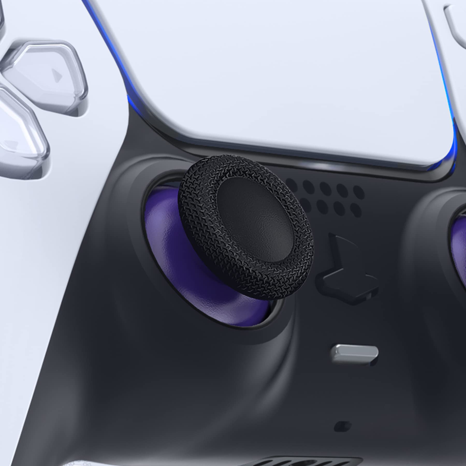eXtremeRate Purple & Black Replacement Thumbsticks for PS5 Controller, Custom Dual Color Analog Stick Joystick Compatible with PS5, for PS4 All Model Controllers Universal - Controller NOT Included