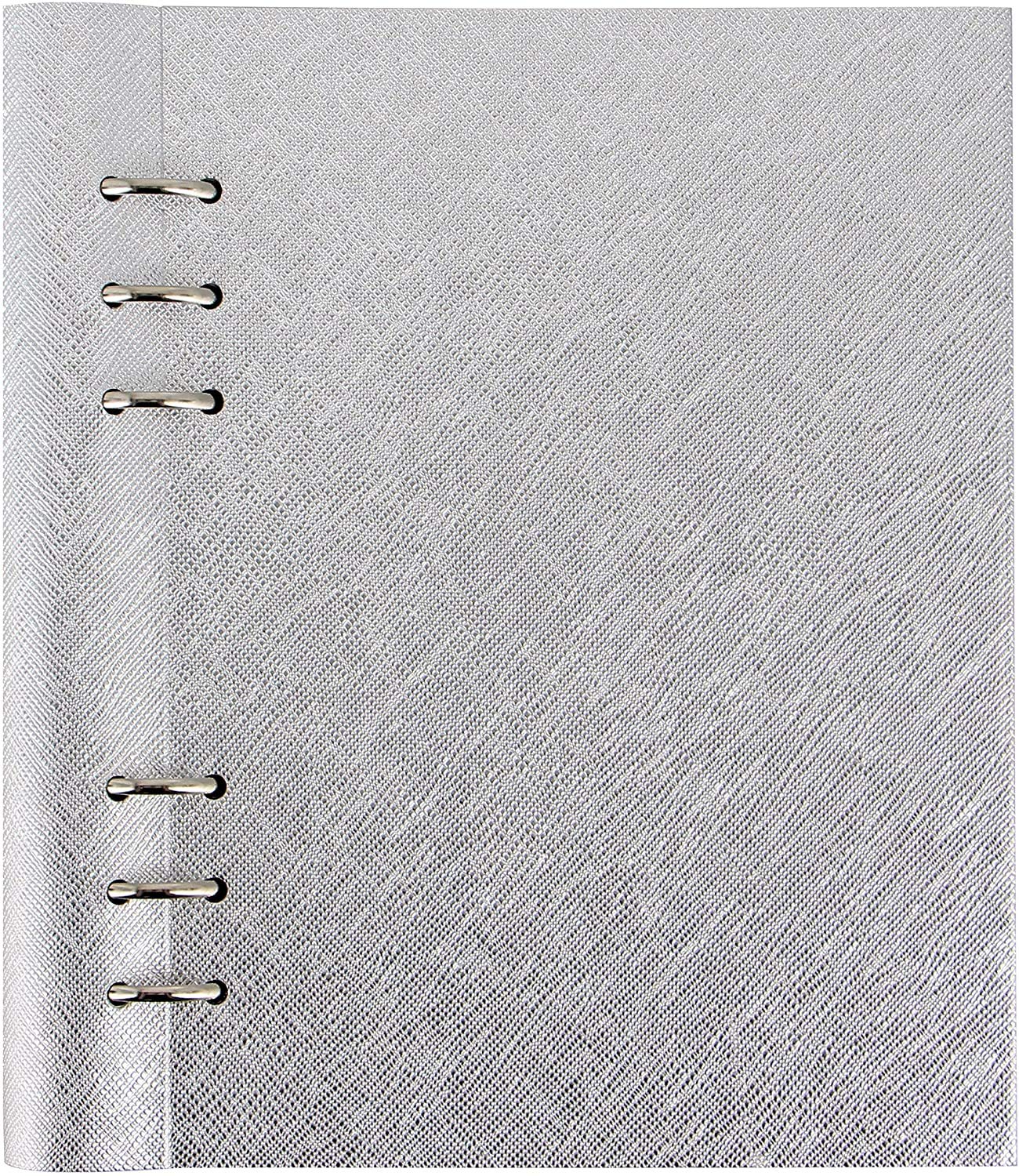 Filofax B145004 Refillable Saffiano Mettalic Clipbook, A5 Size, Silver