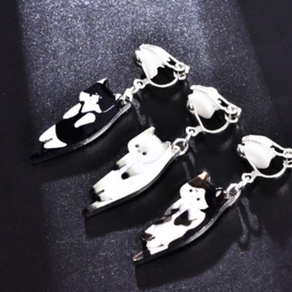 FENICAL Cat Ear Pendant Cute Clip On Earrings Without Piercing Eardrops or Women Ladies