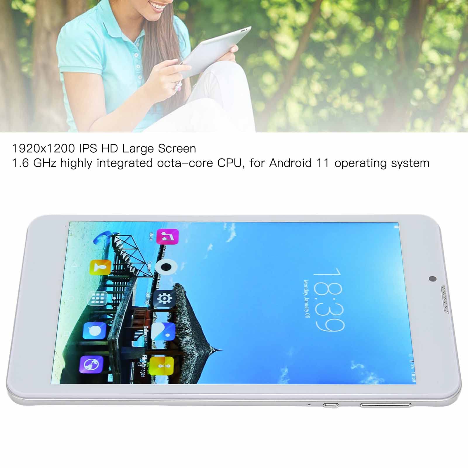 Septpenta 7 Inch Tablet, 1.6 GHz Octa Core Processor, 1920X1200 IPS, 32Gb 2Gb Front 2 Mp Rear 5 Mp Camera, HD Large Screen Calling Tablet for Android 11(USA)