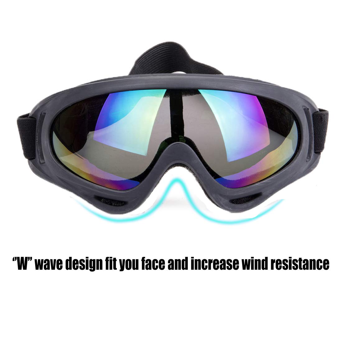 FIRSTLIKE Ski Goggles,UV Protection Windproof Dustproof Snowmobile Motorcycle Glasses