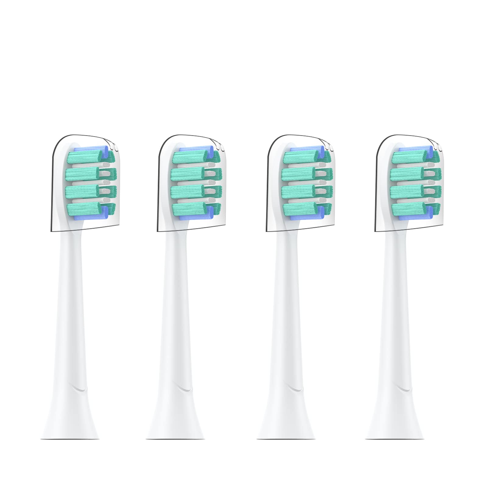 LAUMUGE Replacement Toothbrush Brush Heads Compatible with White-Y1 Electric Toothbrush, Soft Dupont Bristle Replaceable Heads, 4 Packs
