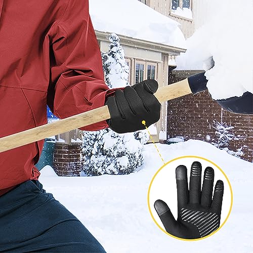 FEWTUR Winter Hiking Gloves for Men Women Cold Weather - Thermal Warm Gloves with Touchscreen Finger for Running Biking