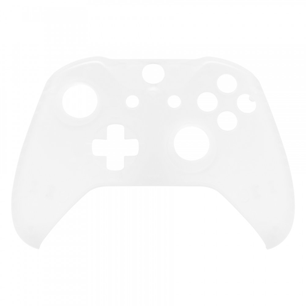 eXtremeRate Foggy Clear Faceplate Cover for Xbox One Wireless Controller (Model 1708), Custom Case Replacement Front Housing Shell for Xbox One S & Xbox One X Controller - Controller NOT Included