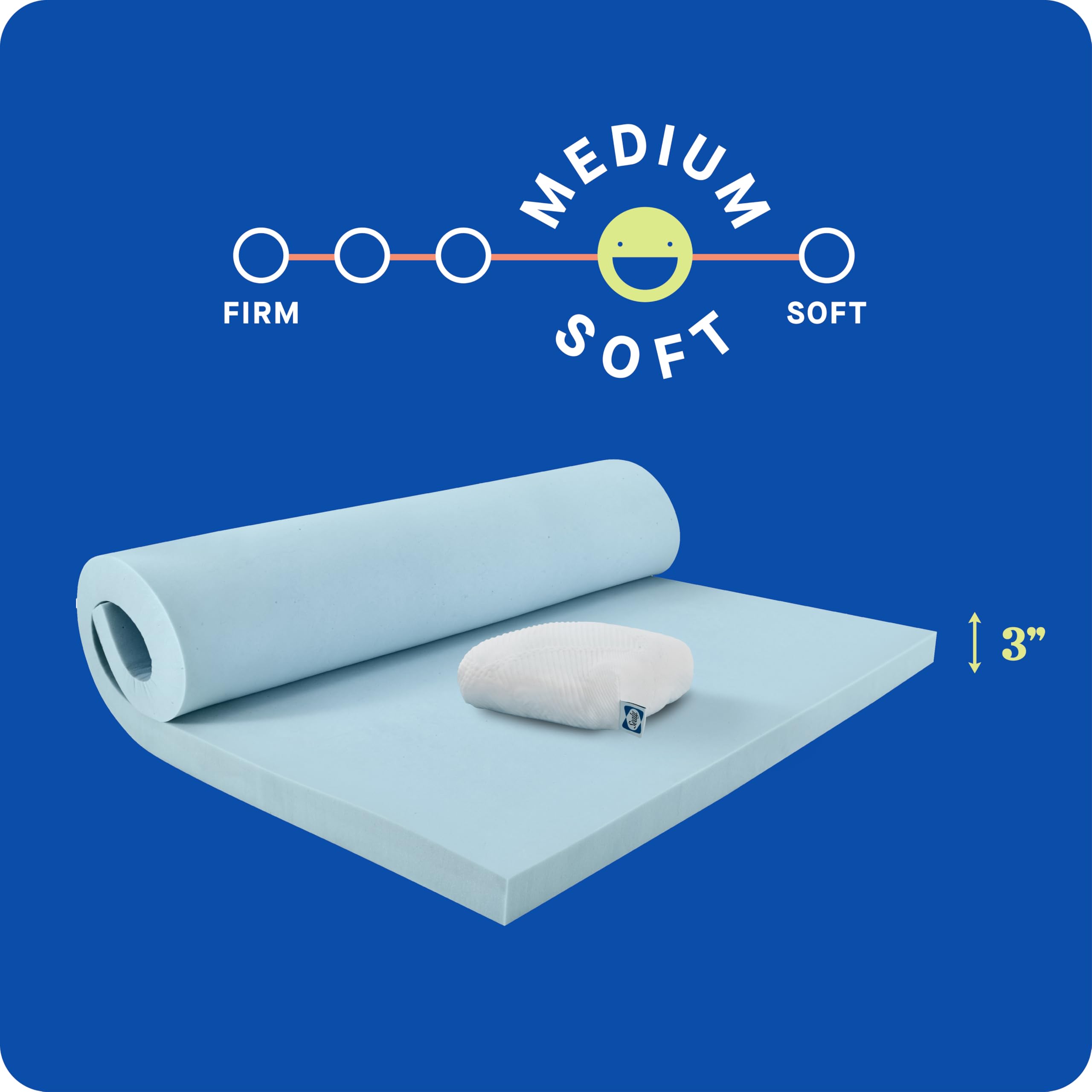 Sealy Dreamlife 3β Gel Memory Foam Mattress Topper with Cooling Cover, King