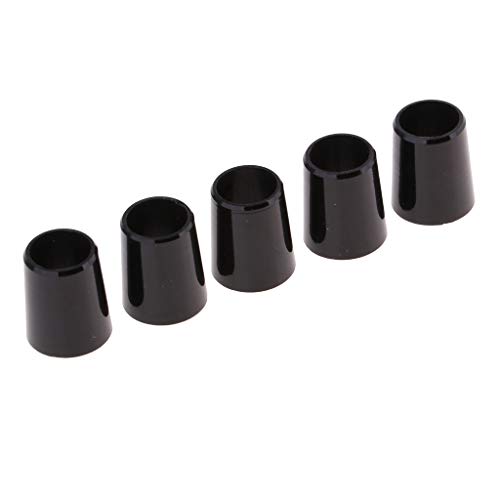 Esquirla 5Pcs/Set Golf Woods Shaft Ferrules End Caps Cover Replacement Spare Shaft Sleeve for Irons/Woods Shaft, Black, 0.370