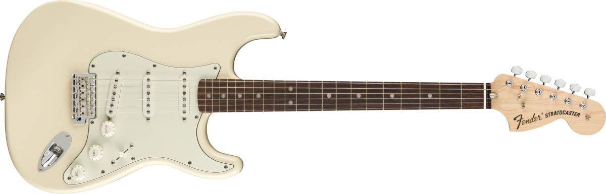 Fender Albert Hammond Jr. Signature Stratocaster Electric Guitar, Olympic White, Rosewood Fingerboard