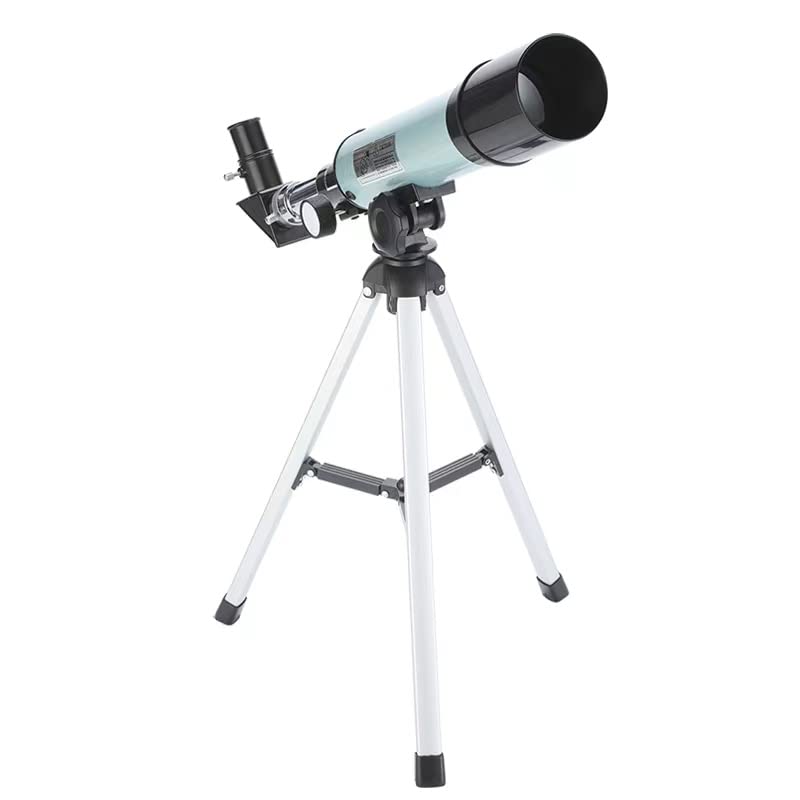 Entry-Level Astronomical Telescope, High-Definition 90 Times, Children's Gifts, with Moon Filter, Right-Angle Frame, Tripod, Suitable for Beginners (Silver)
