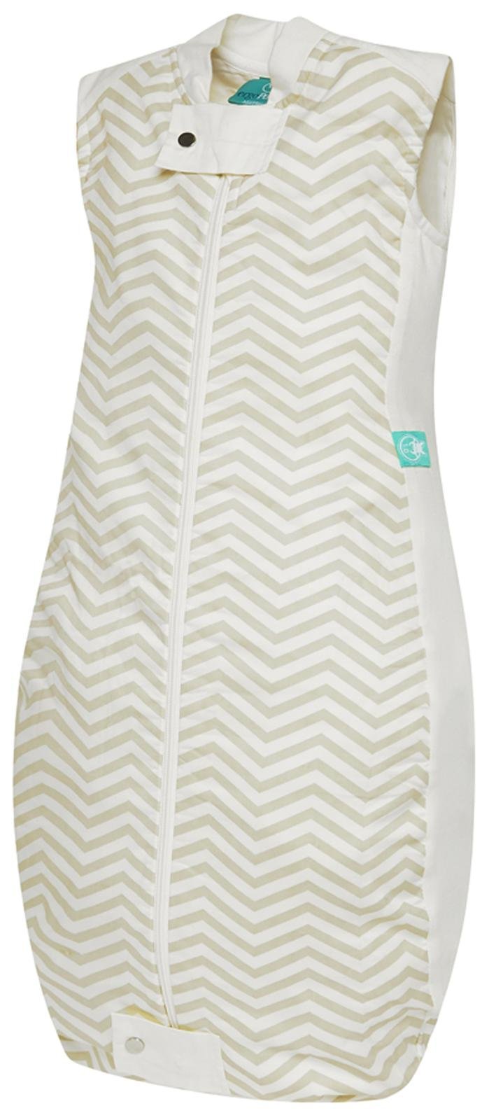 ergoPouch 3.5 TOG Organic Cotton Quilt Sleeping Bag, White Chevron, 2-12 Months