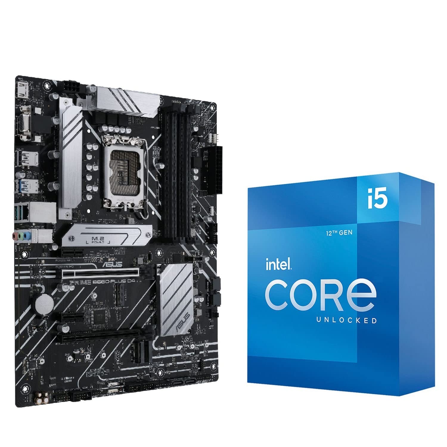 Micro Center Intel Core i5-12600K Desktop Processor 10 (6P+4E) Cores up to 4.9 GHz Unlocked with Prime B660-PLUS D4 Gaming Motherboard