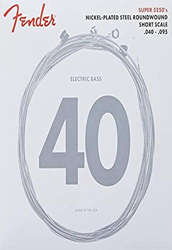 Fender Super 5250 Bass Strings, Nickel-Plated Steel Roundwound, Short Scale, 5250XL .040-.095