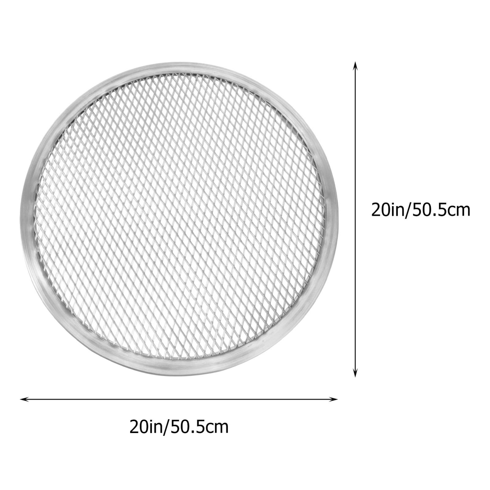 Healvian 20 Inches Pizza Pan Aluminum Pizza Rack Pizza Plate Seamless Pizza Baking Screen with The Holes Pizza Tray for Oven