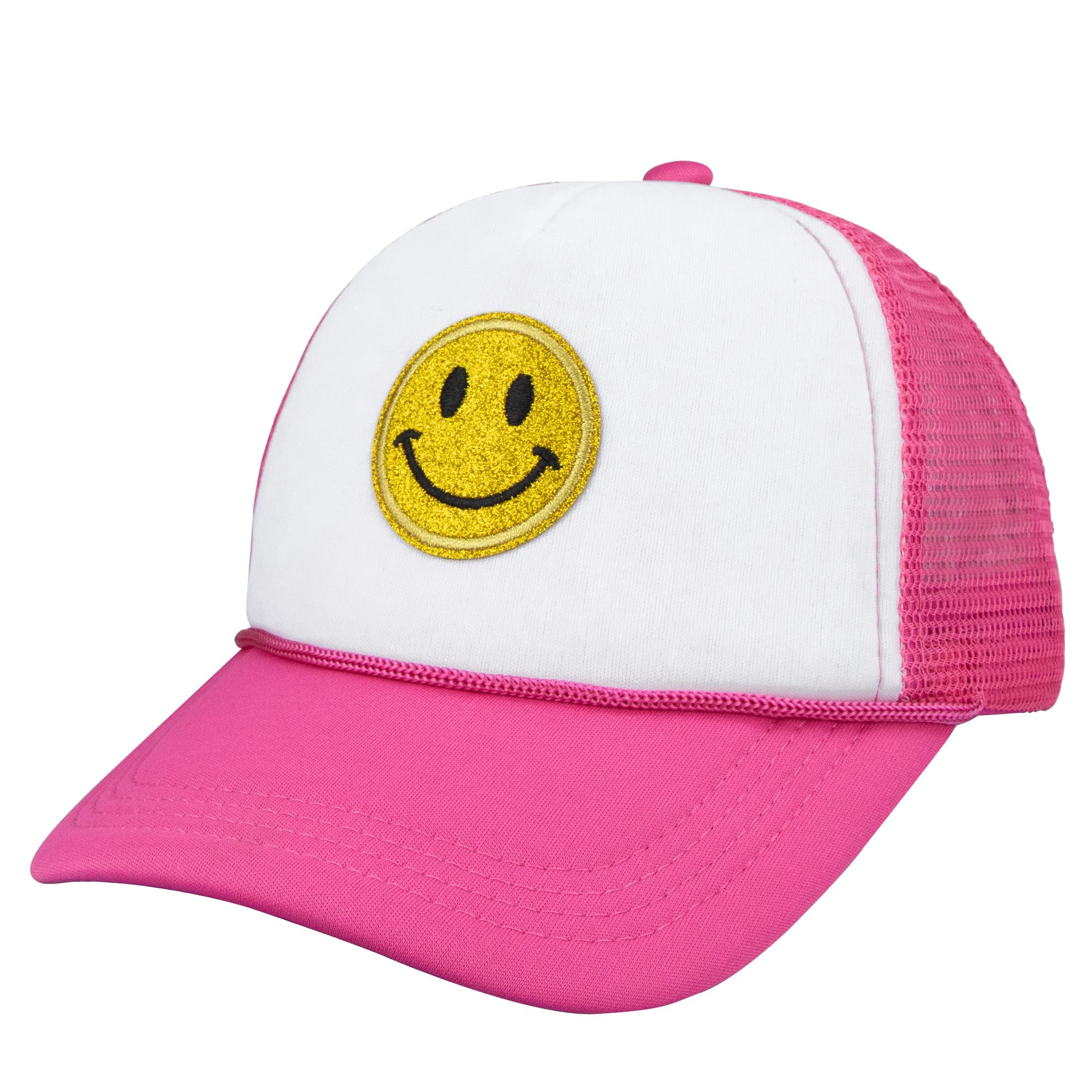 FGSS Smiley-Face Snapback-Trucker-Hat for Men Women - Adjustable Mesh Baseball Caps